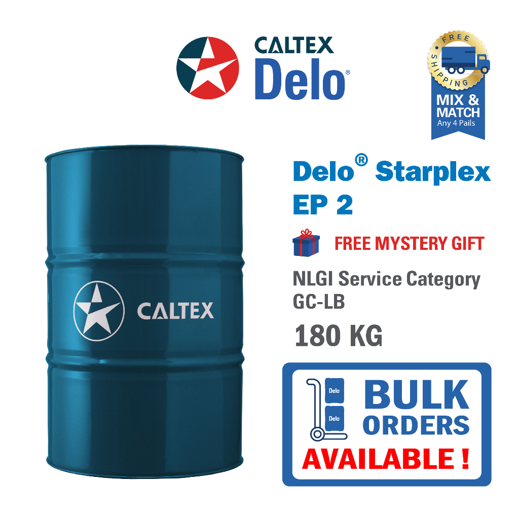 Delo Starplex EP 2 Automotive & Industrial Grease (180kg) | Shopee Malaysia