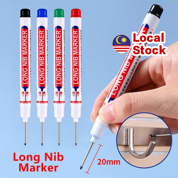 [Local Stock] 20mm Long Head Nib Marker Pen 4 Color Multi-purpose ...