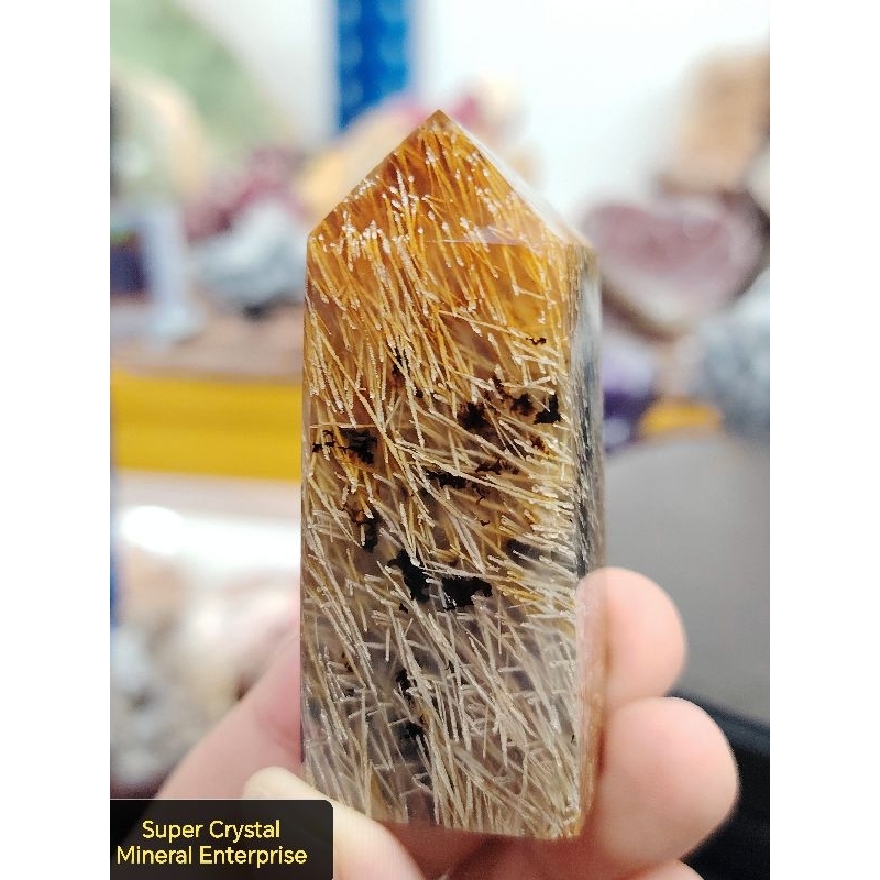 (Local Ready Stock/本地现货)天然巴西收藏等级发晶玛瑙水晶柱Natural Brazil Collection ...