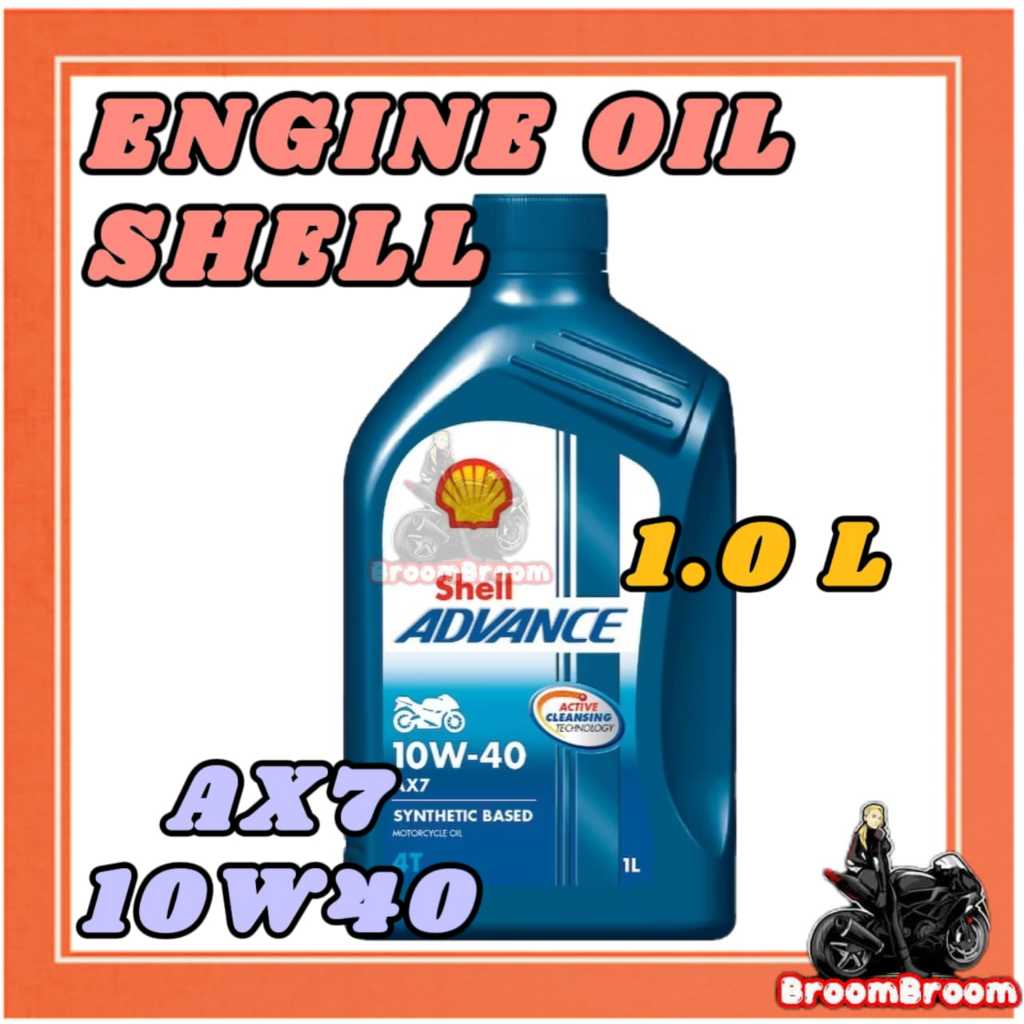 READY STOCK !!Shell ADVANCE 10W-40 AX7 ENGINE OIL MINYAK HITAM MOTOR ...