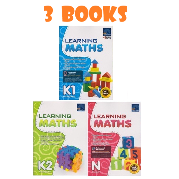 SAP Learning math Pre-School 3 books per set K1 K2 N math kindergarten ...