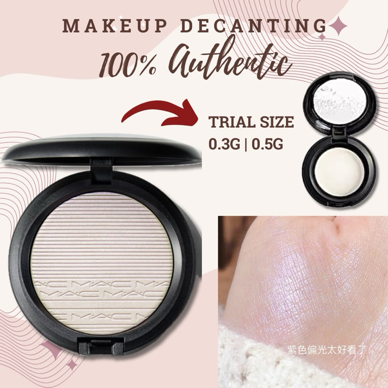💯Authentic Trial Repack MAC Highlighter Soft Frost Subpacking 紫晶高光分装 ...