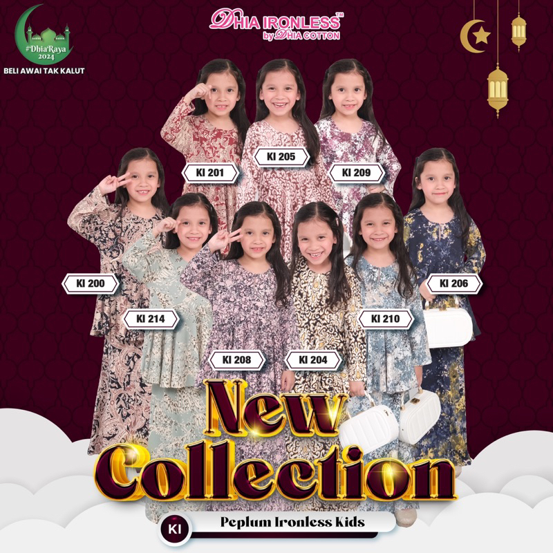 🔥New Design🔥 peplum kids dhia ironless | Shopee Malaysia