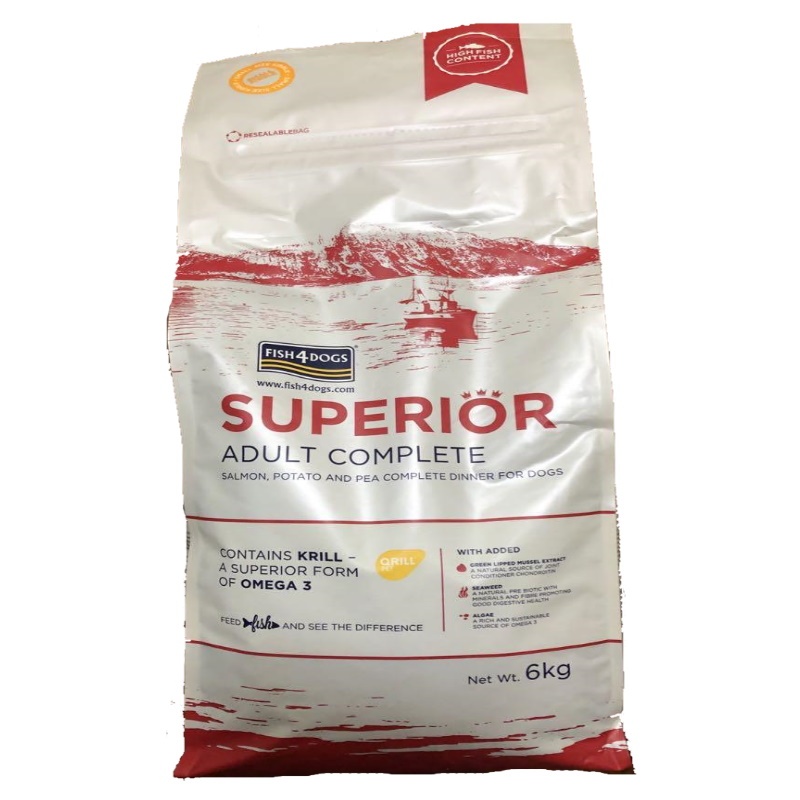 FISH 4 DOGS Superior Adult Complete Salmon Small Bite (6kg) | Shopee ...