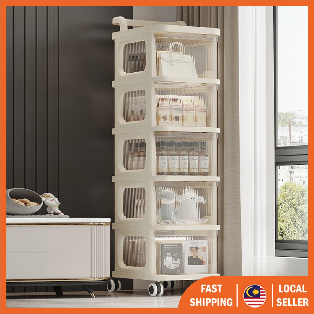 Muji Trolley Rack Drawer Cabinet Stroller Baby Storage Rack Cabinet ...