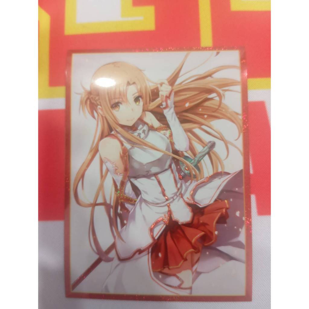 SAO Asuna Gloss Sleeve 刀剑神域亚丝娜卡套 6.6cmx9.1cm (Anime Card Sleeve ...