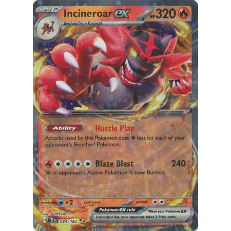 Incineroar ex / 034/162 / Ultra Rare / Scarlet & Violet Temporal Forces ...
