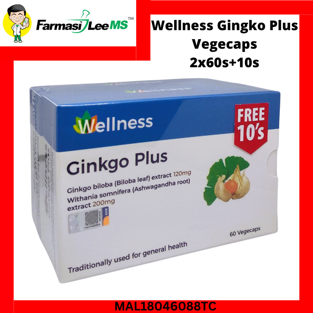 Wellness Gingko Plus Vegecaps 2x60s+10s (Exp 07/2025) | Shopee Malaysia
