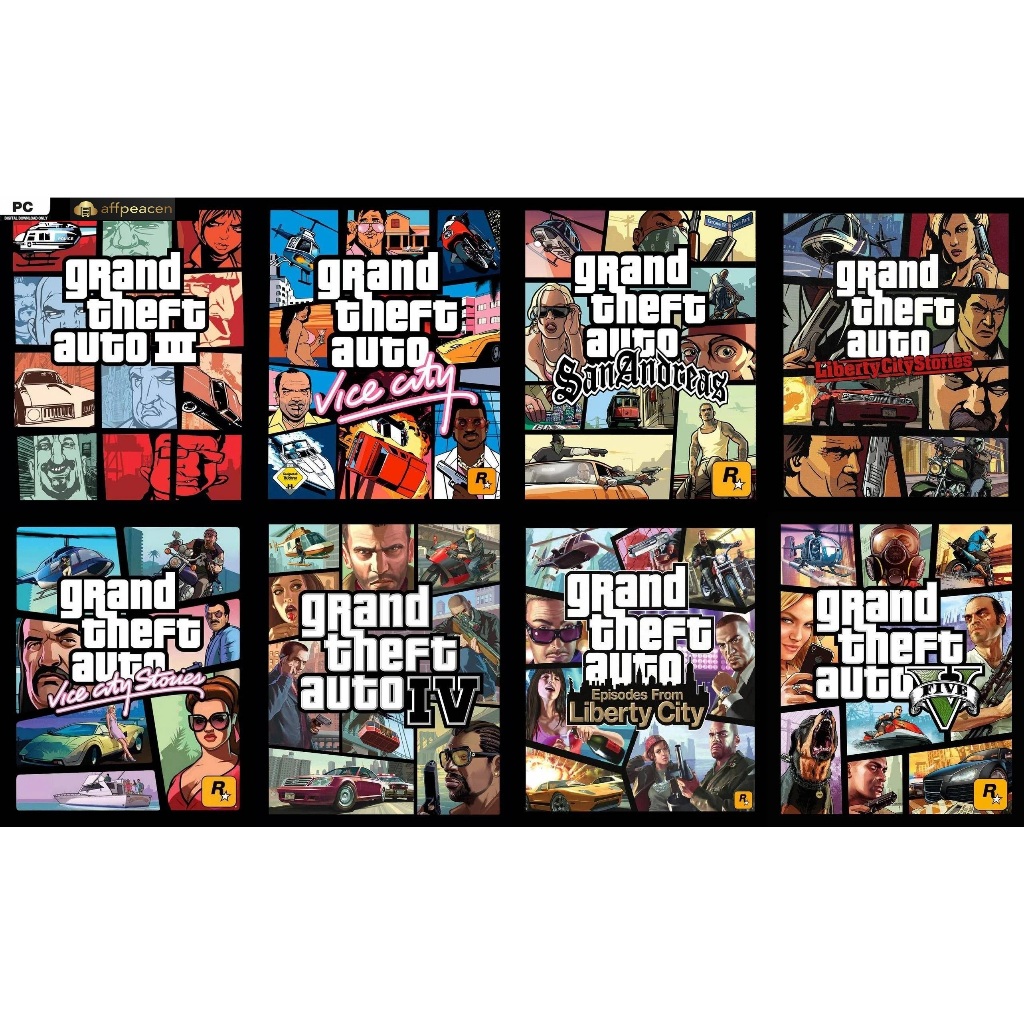 Grand Theft Auto All In 1 Collection gta - PC DOWNLOAD LINK | Shopee ...