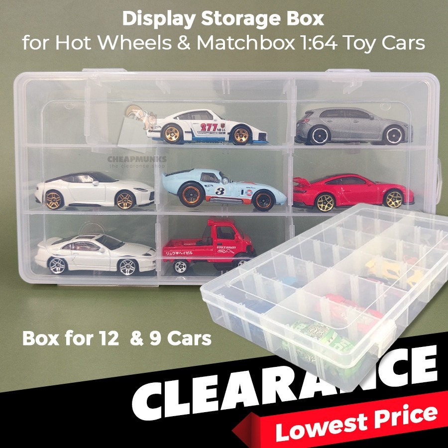 HOT WHEELS MATCHBOX Display Storage Box 12 Slot Diecast Car Toy ...