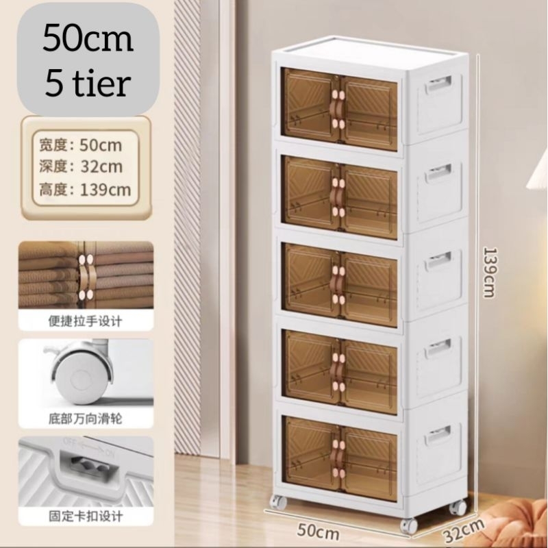 (Sarawak ready stock) Plastic cabinet 50cm 5 tier | Shopee Malaysia