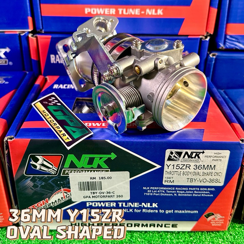 NLK PERFORMANCE RACING THROTTLE BODY OVAL SHAPED SIAP INTAKE Y15ZR Y15 ...