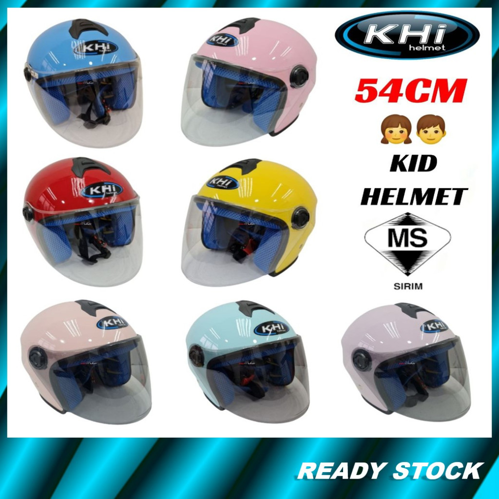 (54cm Umur 3-5 KC2) Original KHI Kid Helmet Motorcycle With SIRIM Topi ...