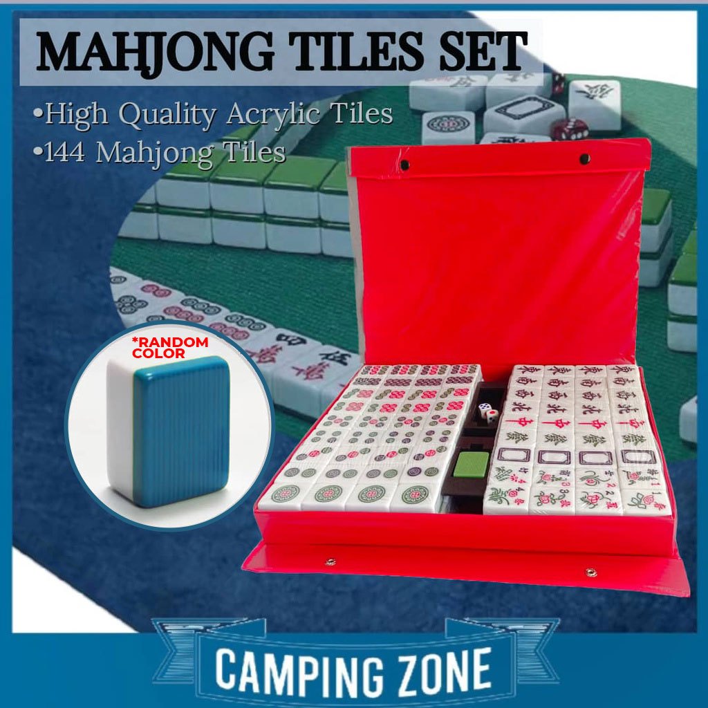 Mahjong Set 4 Player Chinese Mahjong Set With Carrying Case Mahjong ...