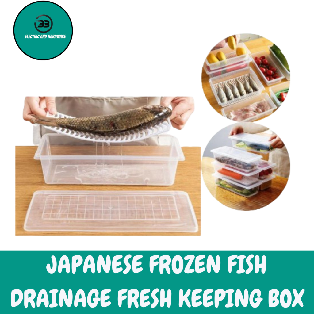 Japanese frozen fish drainage fresh-keeping box sorting storage box ...