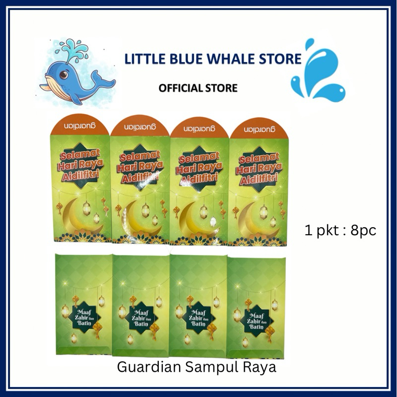 (RAYA OFFER) Sampul Duit Raya Aidilditri Green Ang pau Packets 2024 ...