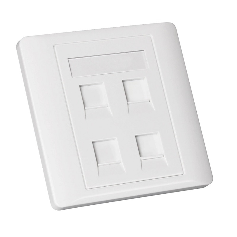 RJ45 Cat5e Cat6 1/2/3/4Ports Faceplate Data Wall Socket Outlet ...