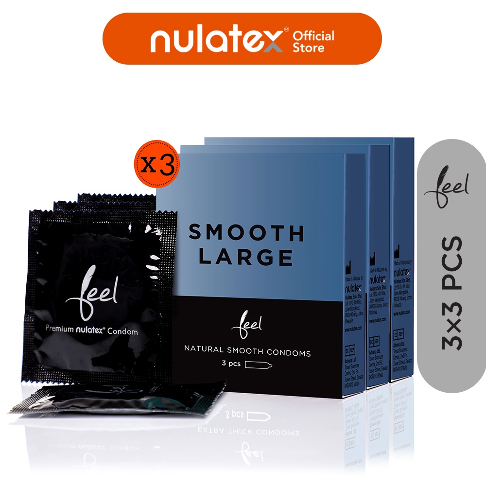 Nulatex Feel Smooth Large Condoms (3 Pcs x3) | Shopee Malaysia