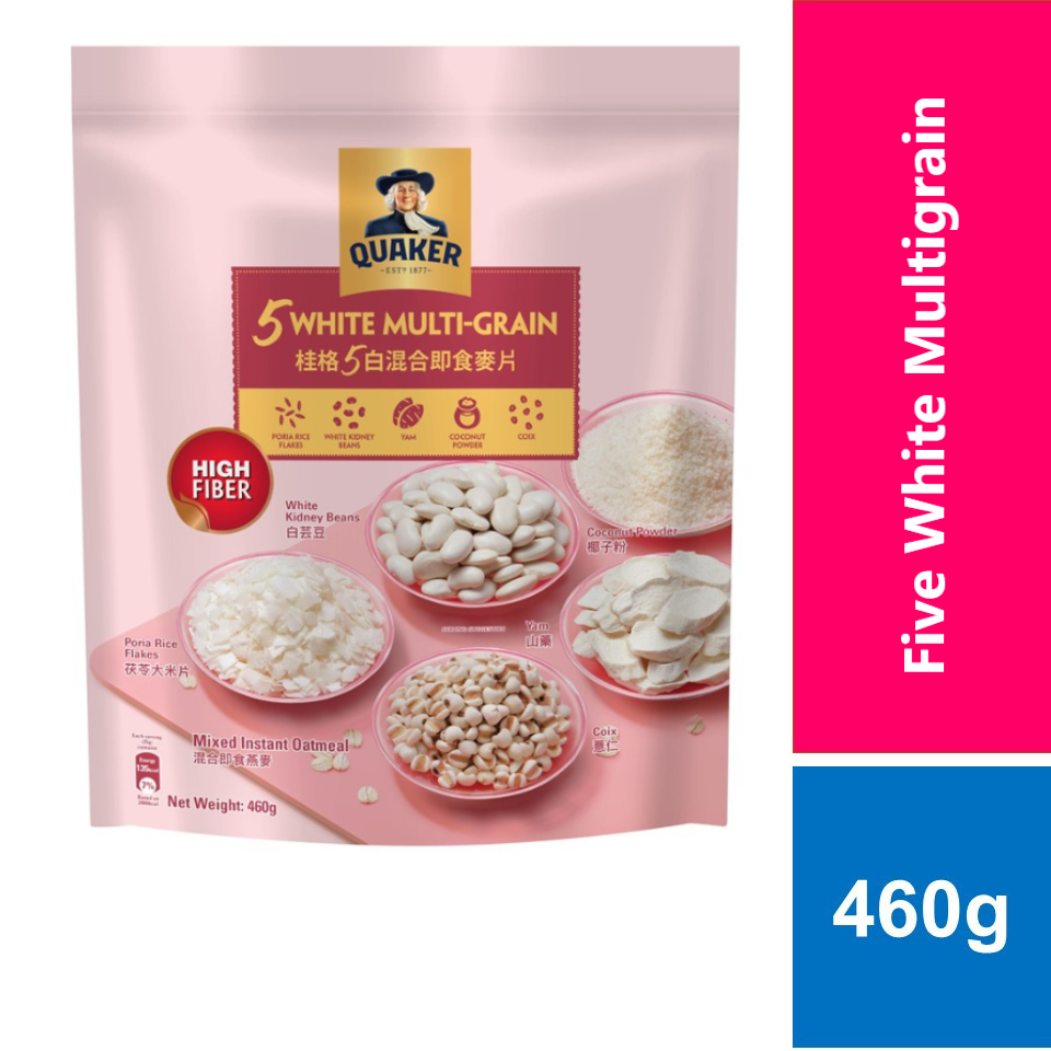 QUAKER Five White Multigrain Mixed Instant Oatmeal 460g | Shopee Malaysia