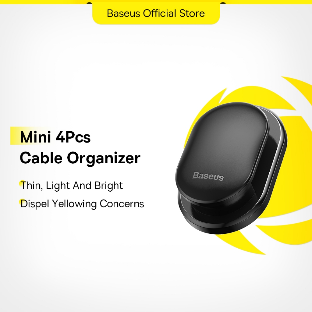 Baseus Mini Car Phone Holder Cable Organizer (4 Pcs) | Shopee Malaysia