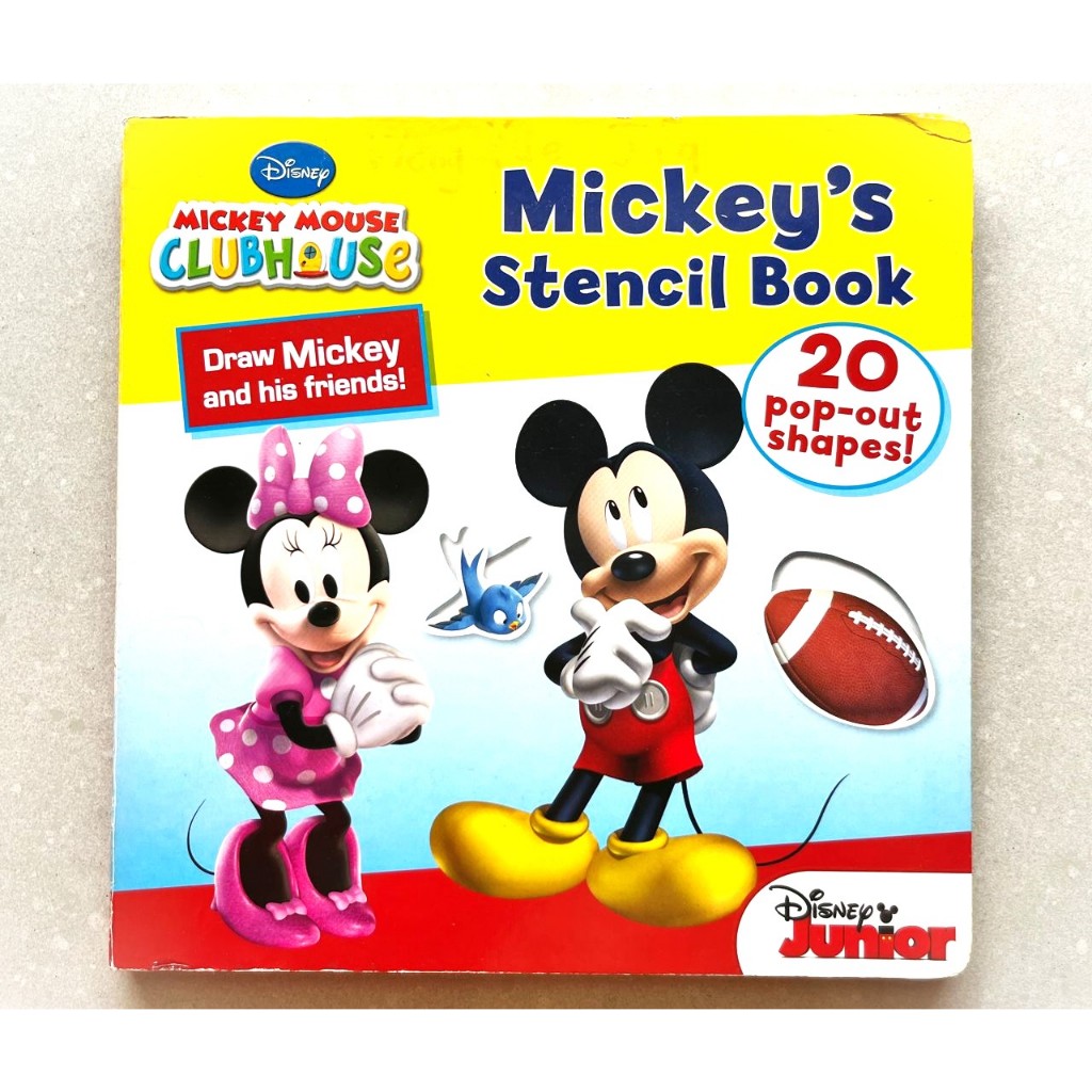 [Preloved Hardcover] Disney Mickey Mouse Club House Mickey's Stencil ...