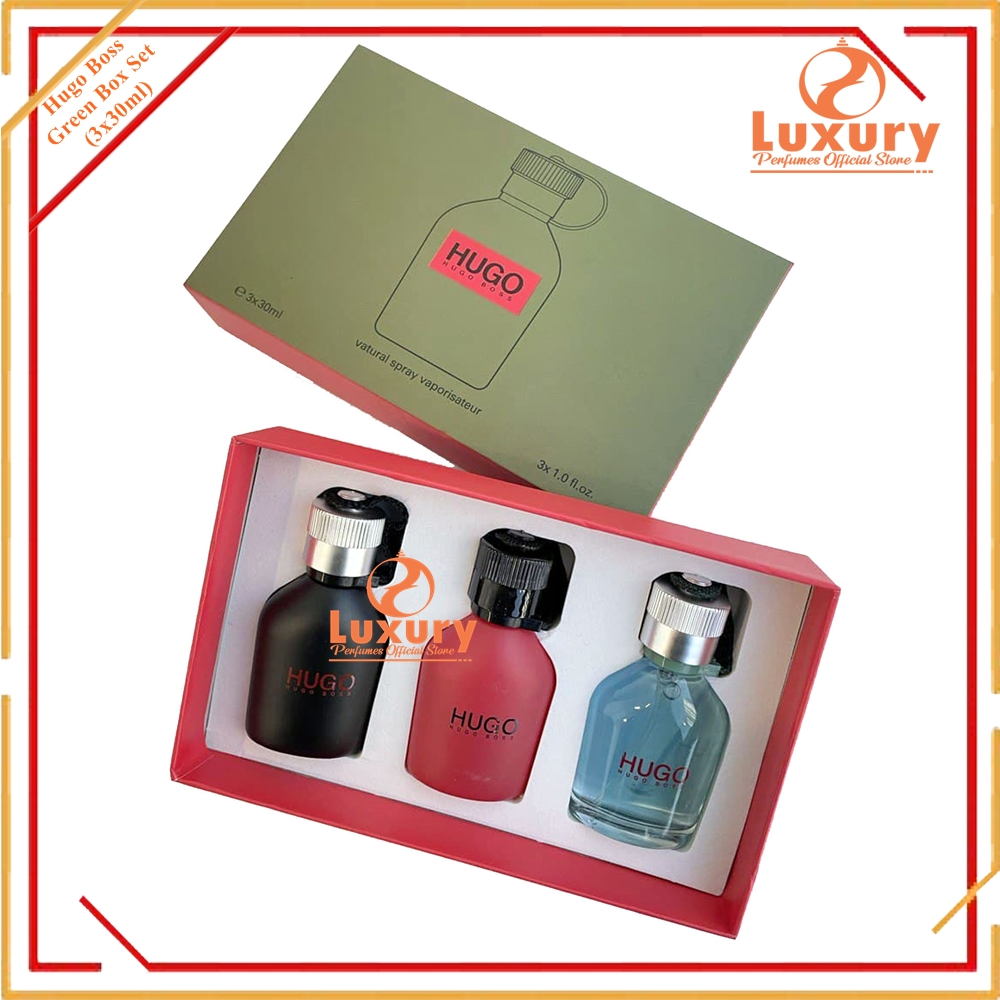 💯/💯 Hguo B0$ 3in1 (Green Box) Perfume Set 3x30ml | Shopee Malaysia