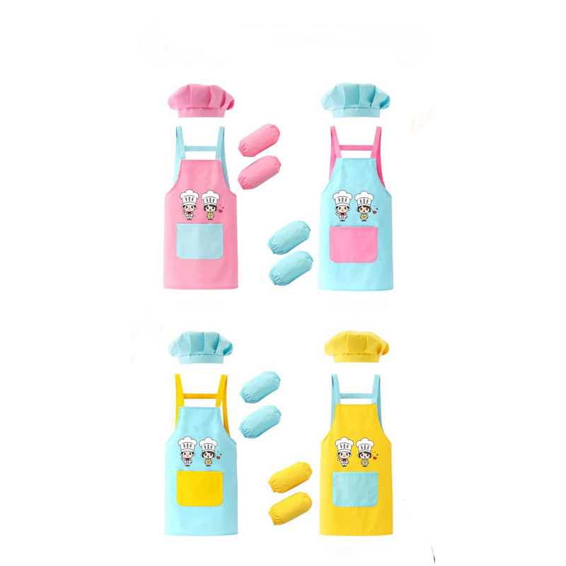 🇲🇾 Full Set Apron Kids Chef Uniform Baju Kerjaya Kanak-Kanak Costume ...