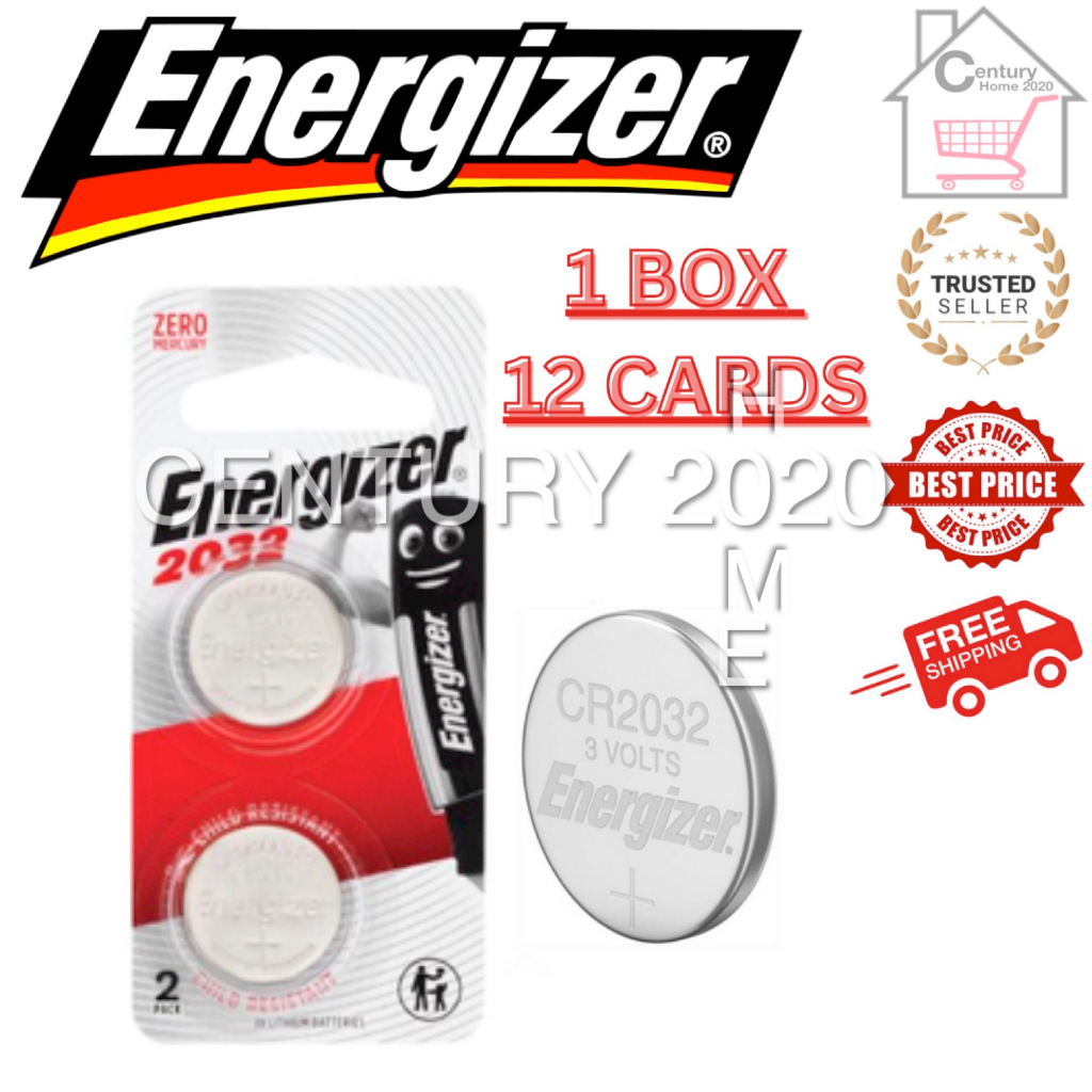 ENERGIZER CR2032 Lithium 3V Battery BS2 2pcs/pack 1 BOX | Shopee Malaysia