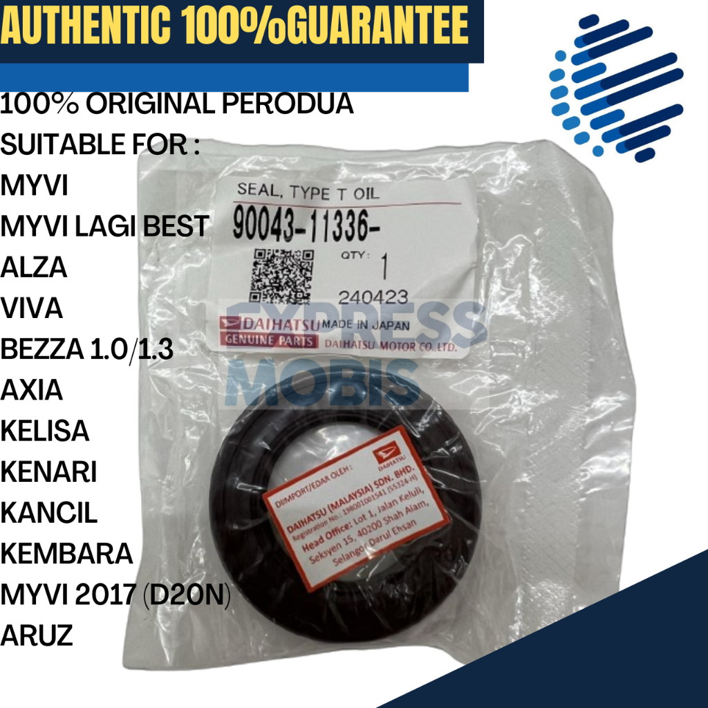 100% ORIGINAL PERODUA AUTO CONVERTER OIL SEAL 90043-11336 MYVI LAGI ...