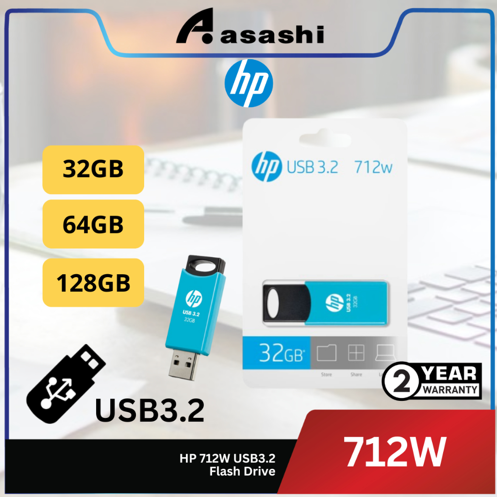 HP 712W Light Blue 32GB / 64GB / 128 USB3.2 Flash Drive | Shopee Malaysia