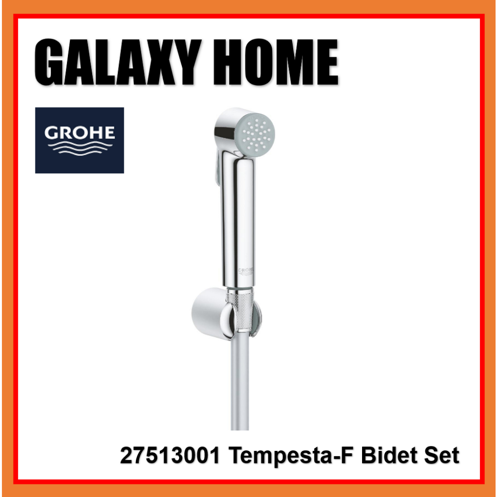 GROHE 27513001 Tempesta-F Hand Bidet Trigger Spray Wall Holder Set ...