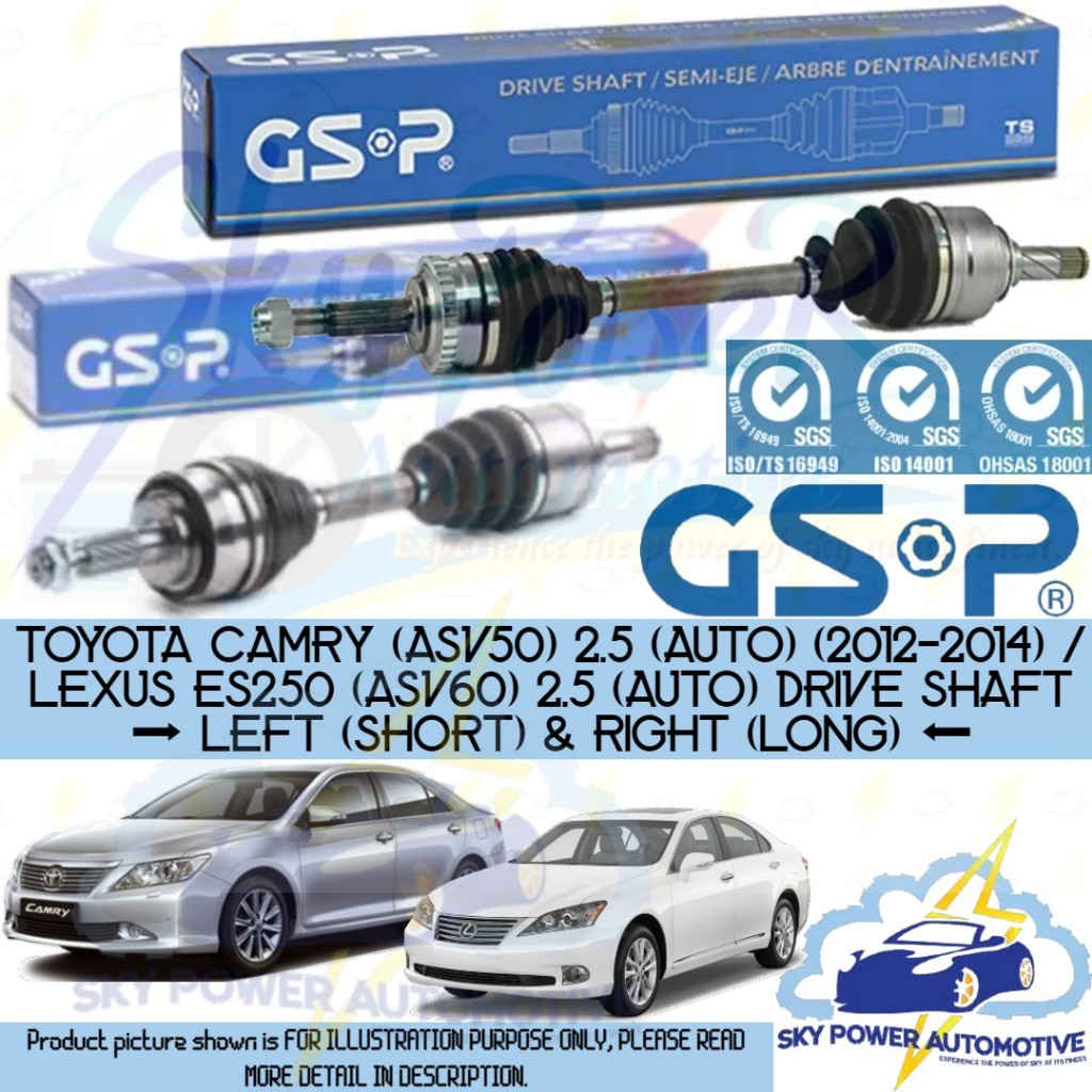 TOYOTA CAMRY ASV50 2.5 (2012-2014) / LEXUS ES250 ASV60 (AUTO) 2.5 GSP ...