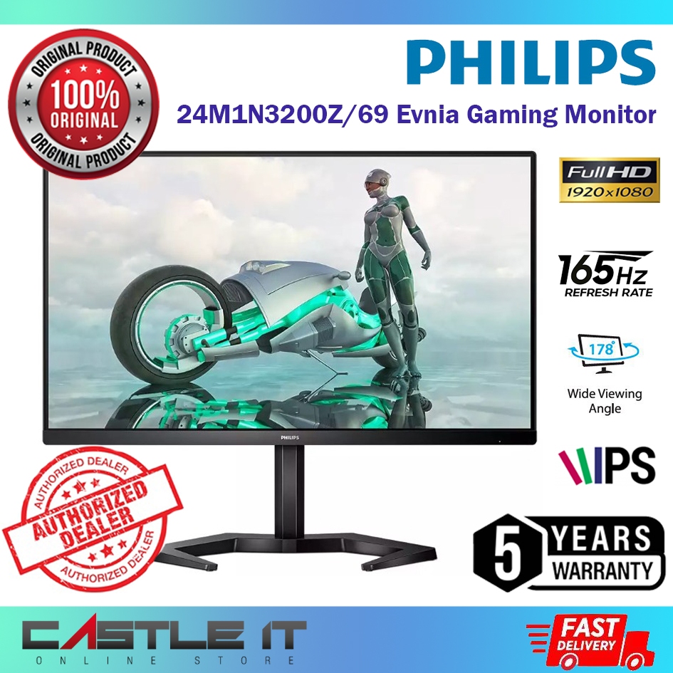 Philips 24M1N3200Z 24" Evnia 3000 FreeSync 165Hz 1ms 23.8 Inch IPS ...