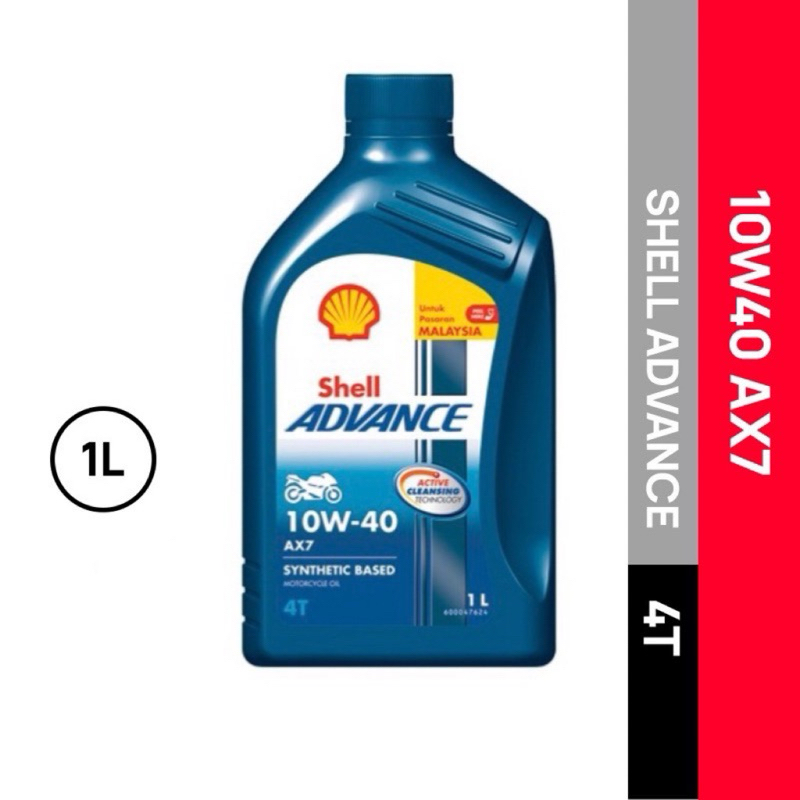 100% ORIGINAL SHELL AX7 10W40 LUBRICANT MINYAK HITAM MOTOR OIL SHELL ...