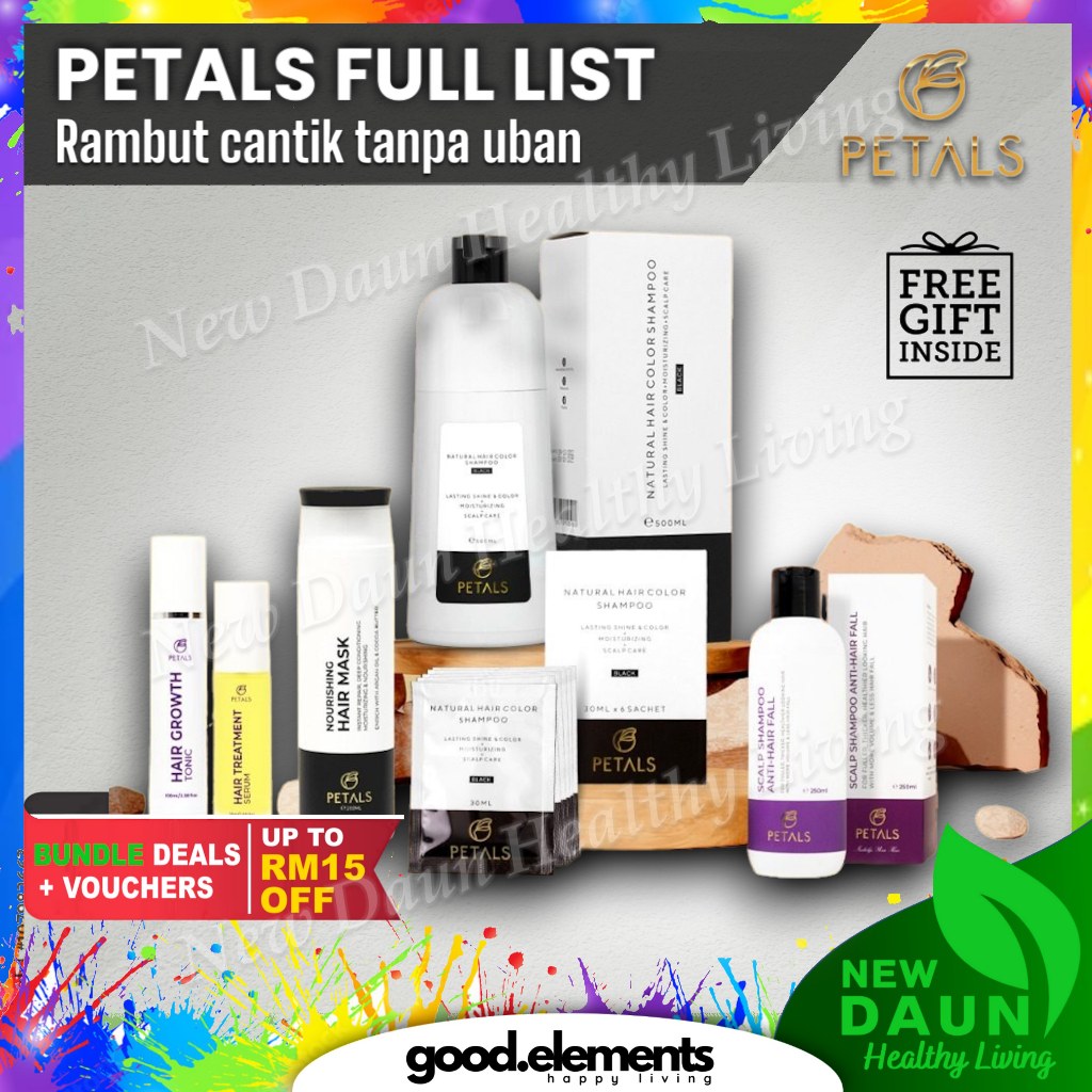 [NEW | ORIGINAL] PETALS COMPLETE LIST Color Shampoo Scalp Tonic Serum ...
