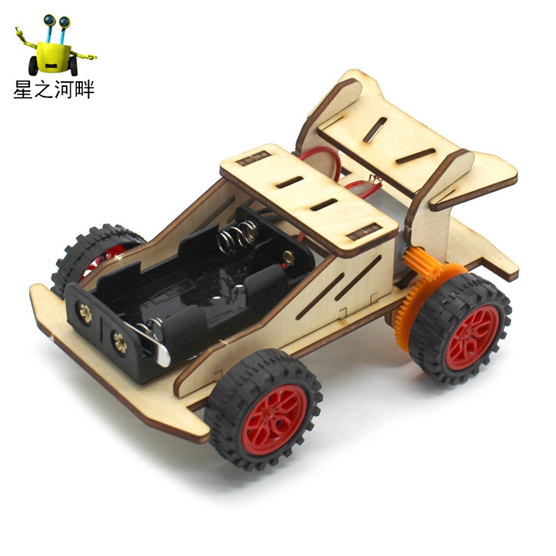 PROJECT RBT/STEM EDUCATION DIY Electric Car Scientific Toys Kit Wooden ...