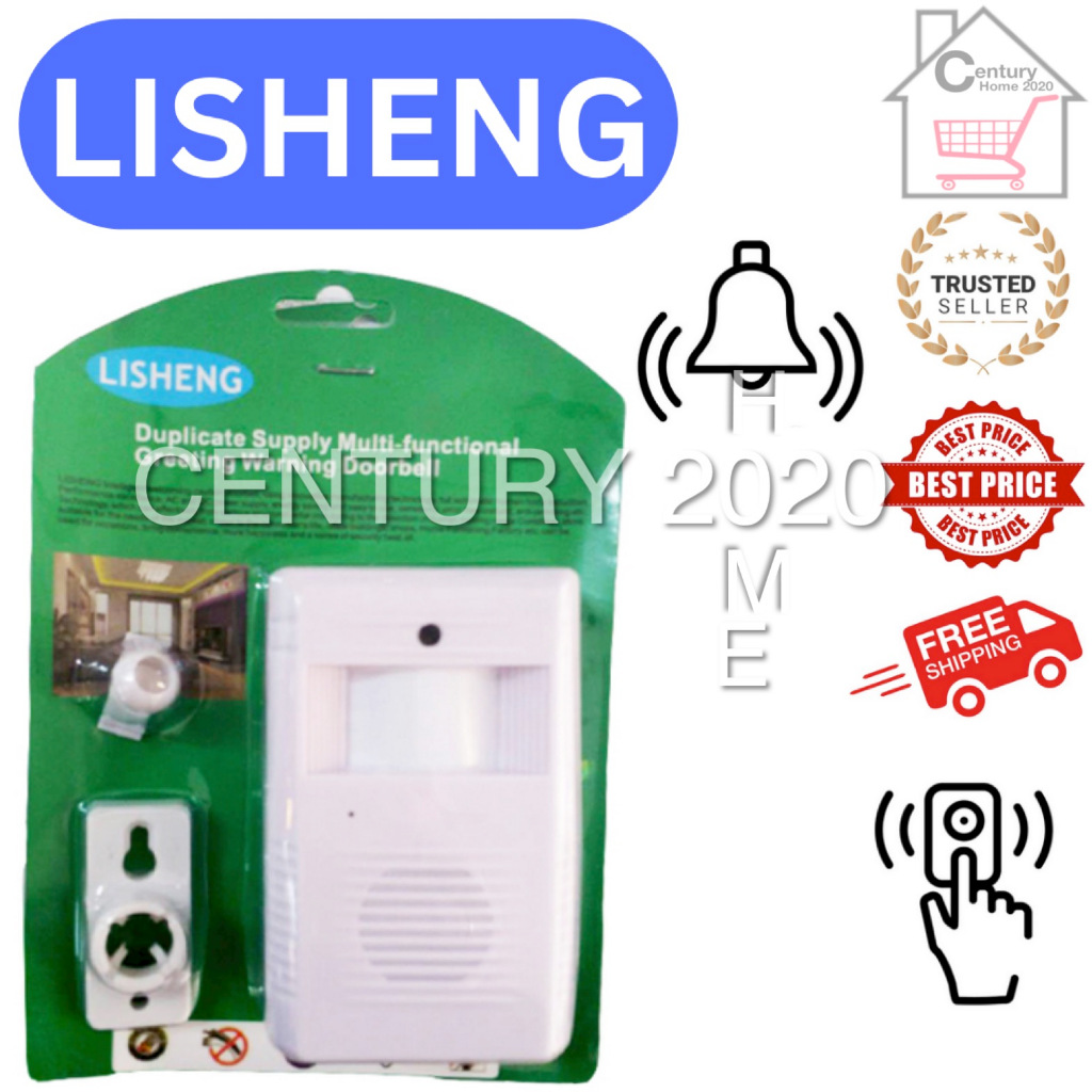 LISHENG Front Door Bell Sensor Activated Greeting Hello Welcome Musical ...