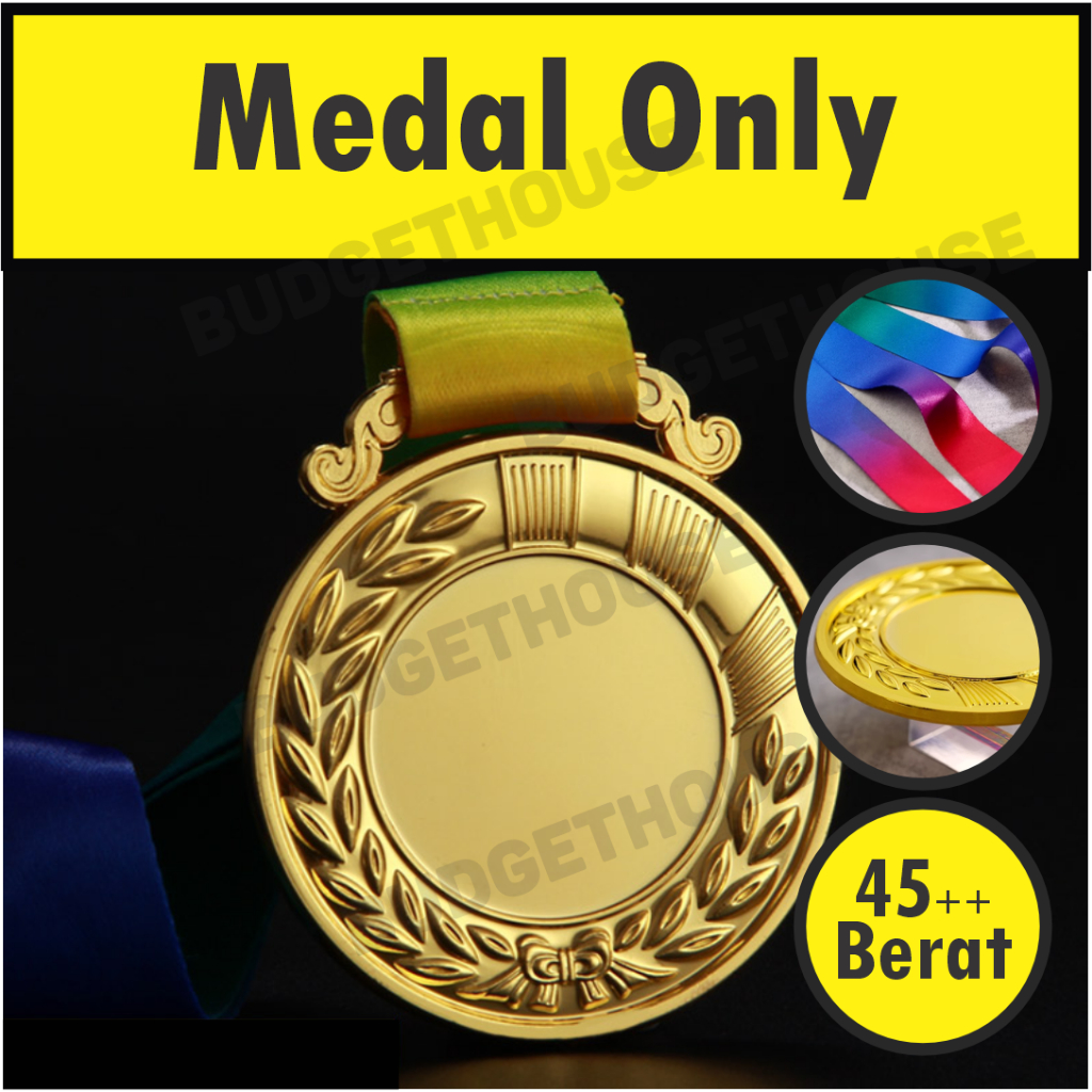(KL/Perak) Free Design METAL Medal Both Side Sticker Medal Besi With ...