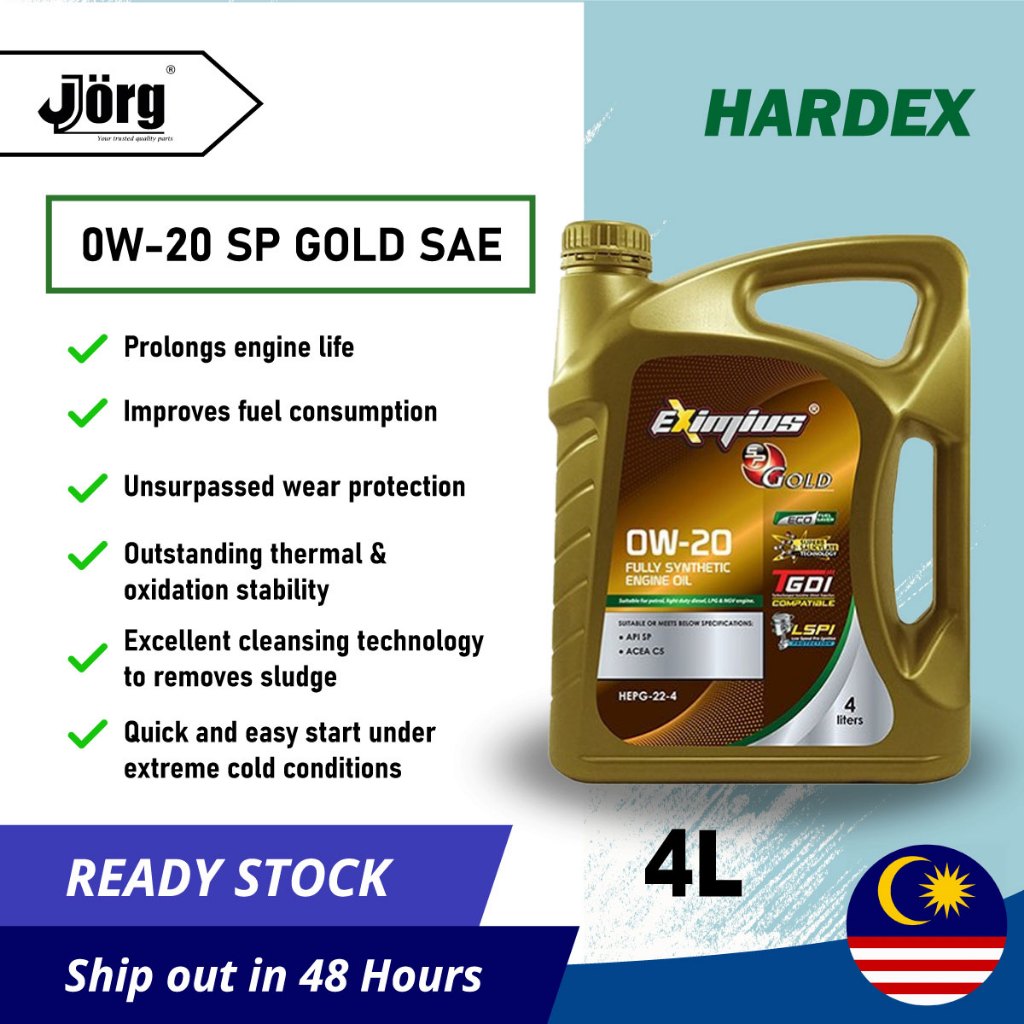 HARDEX EXIMIUS SP GOLD SAE 0W-20 4L (HEPF-22-4) | Fully Synthetic ...