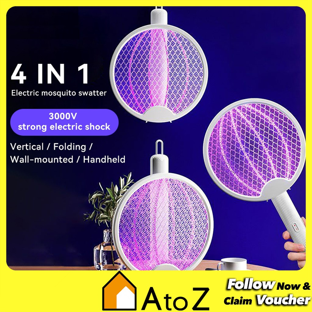USB Rechargeable Foldable Electric Mosquito Racket Mosquito Swatter ...