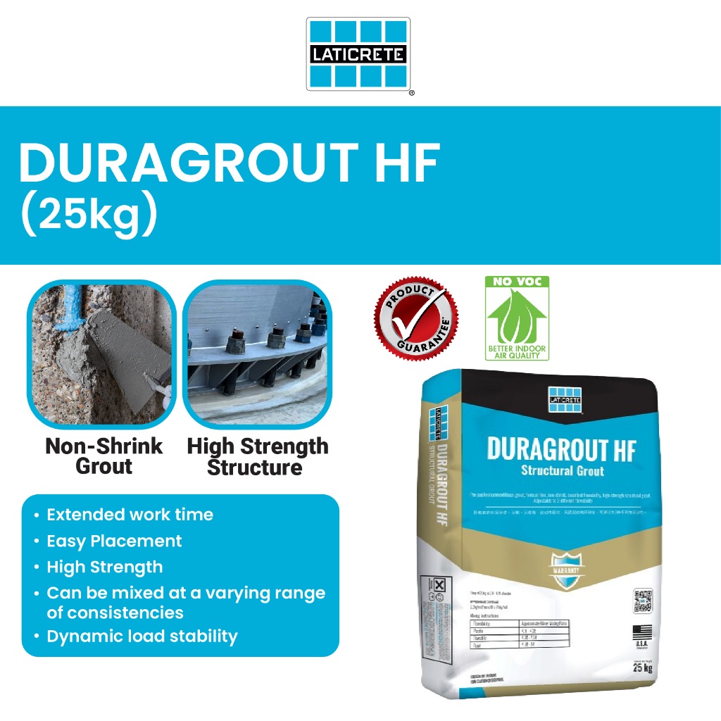 Duragrout HF - Structural Grout Easy Placement High strength 25KG ...