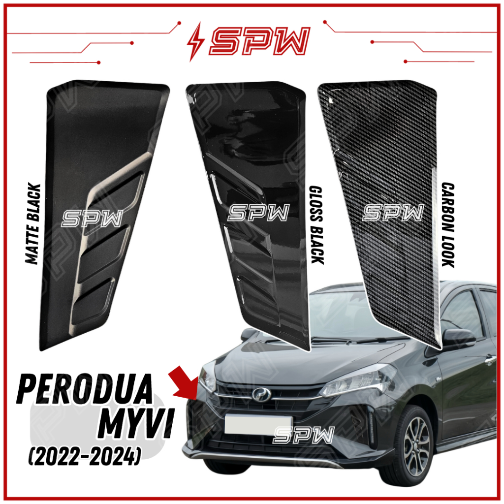 Perodua Myvi (2022-2025) G3 Facelift Front Bumper Trim Garnish Foglamp ...