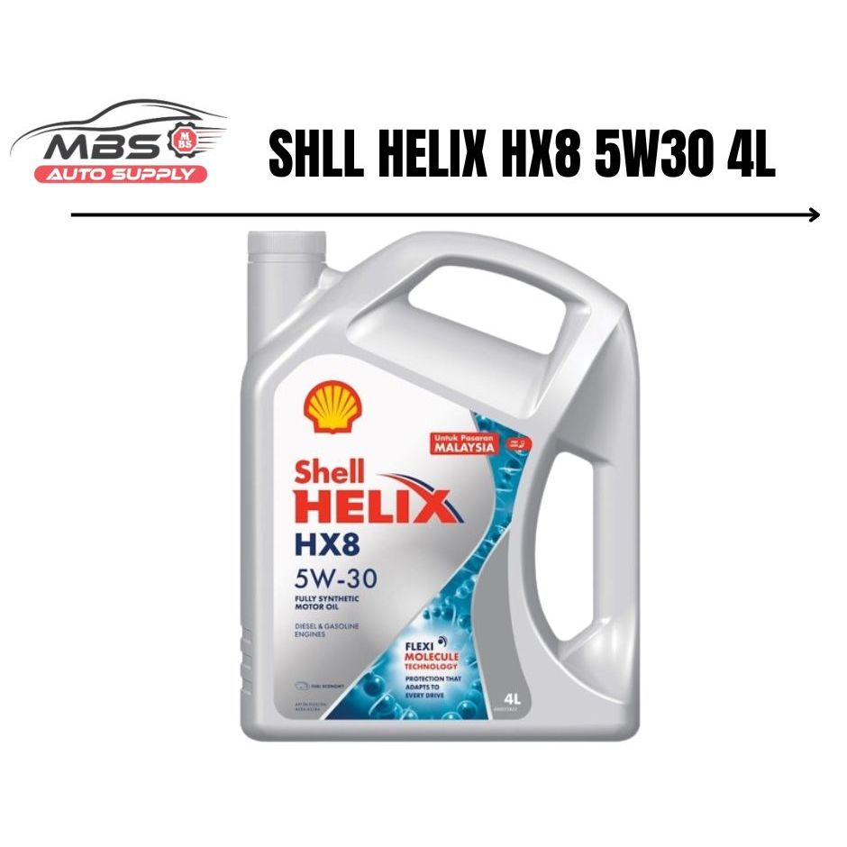 Shell Helix HX8 X 5W30 4L Fully Synthetic Engine Oil Untuk Pasaran ...