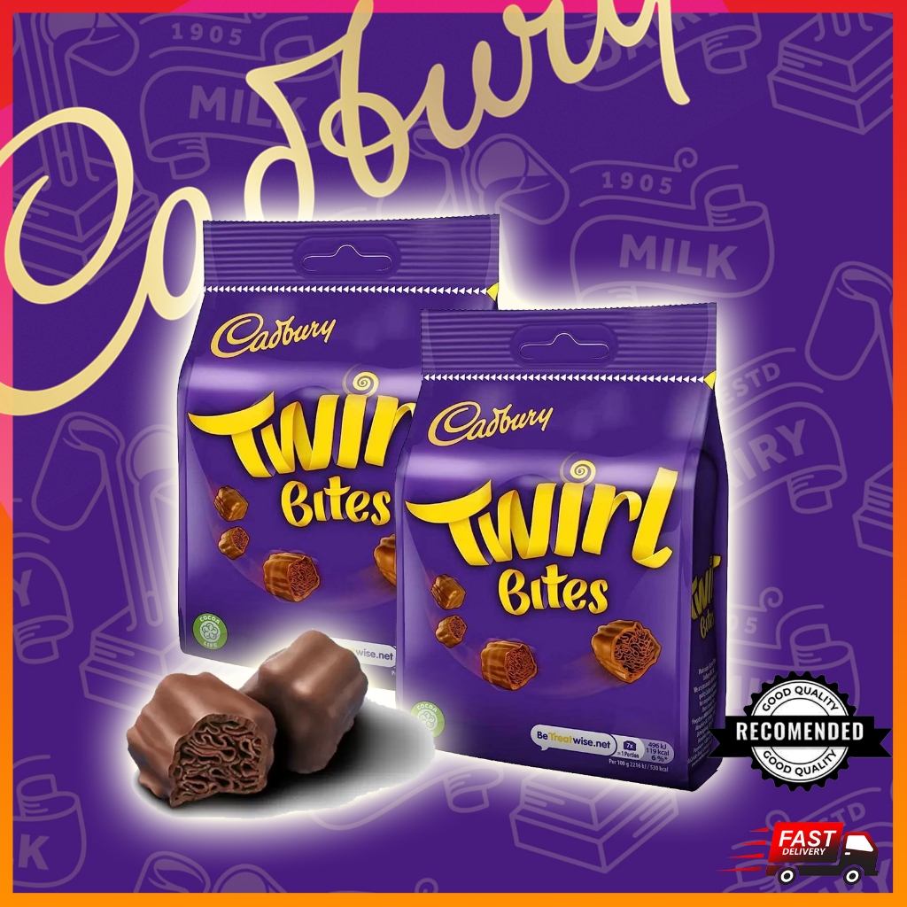 CADBURY TWIRL BITES CHOCOLATE BAG, 109G 千层迷你巧克力块 | Shopee Malaysia
