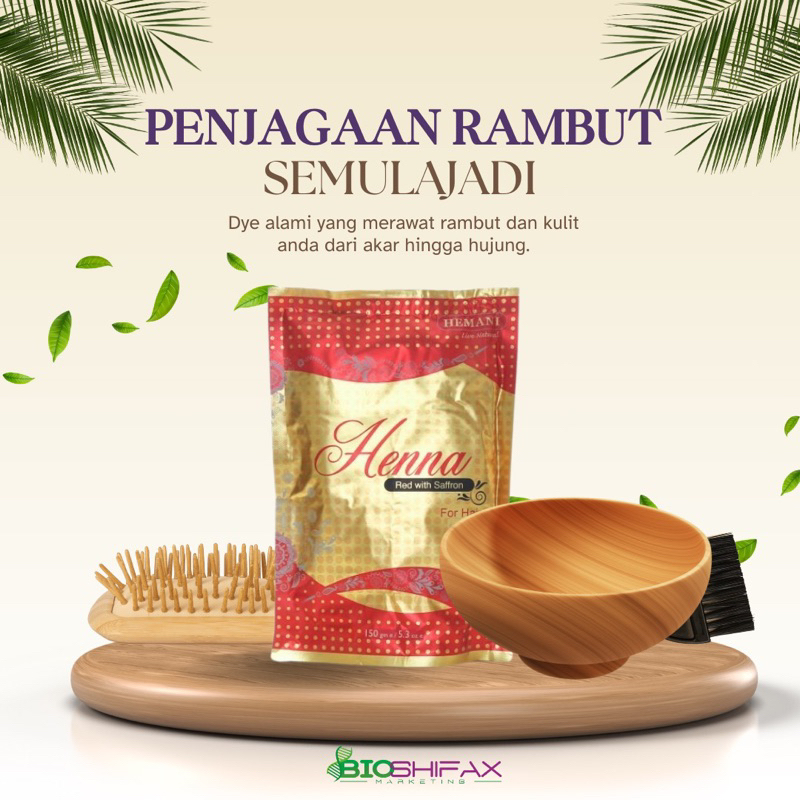 Hemani Henna Rambut Inai Red with Saffron 150g | Shopee Malaysia