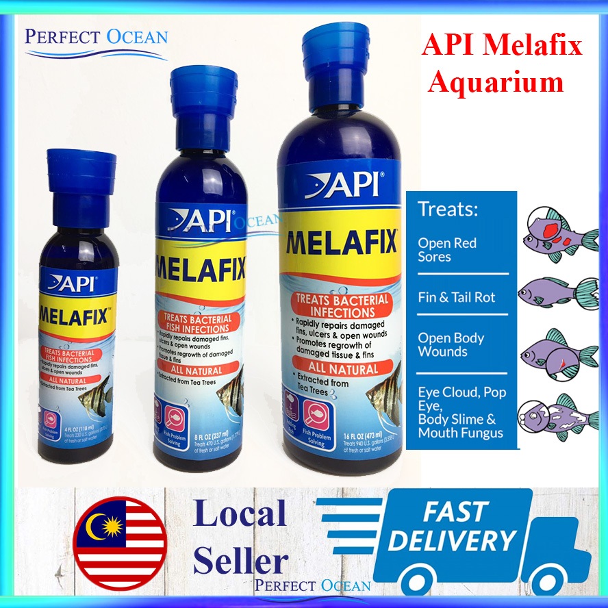 API Melafix Natural Anti-Bacteria Fish Care Aquarium 118ml / 237ml ...