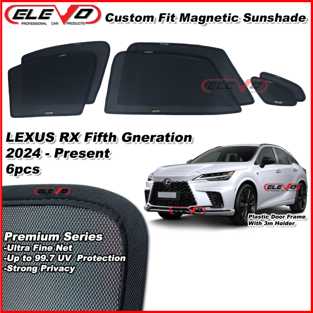 ELEVO LEXUS RX 2024 Magnetic Custom Fit Sunshade Magnet Shade Sun Protection 6pcs | Shopee Malaysia