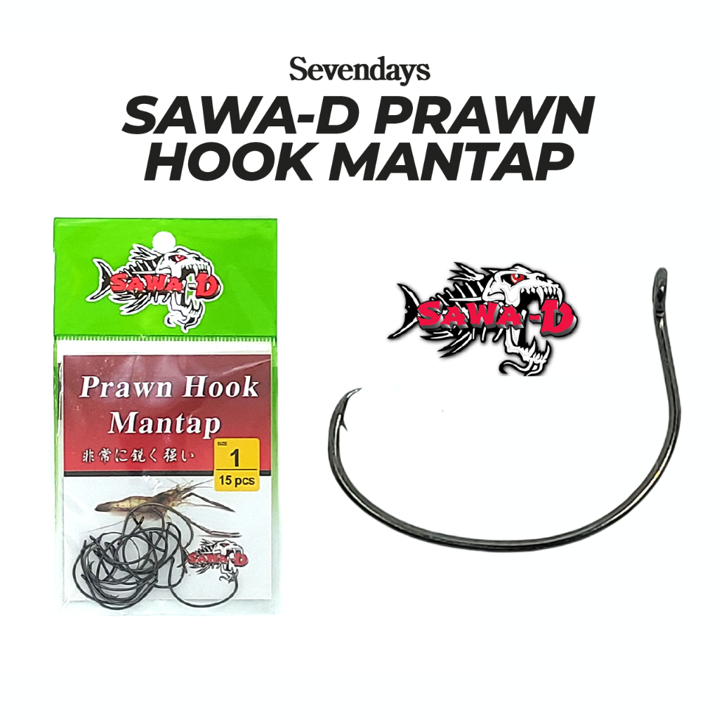 15pcs Sawa-D Prawn Hook Mantap Circle Hook Udang Galah Harimau Sepit ...