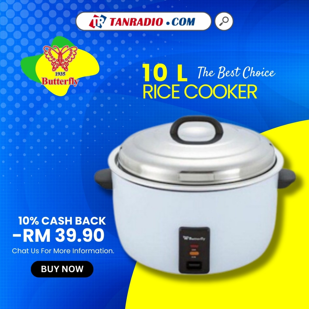 Butterfly Electric Rice Cooker (10L) BRC6050 | Shopee Malaysia