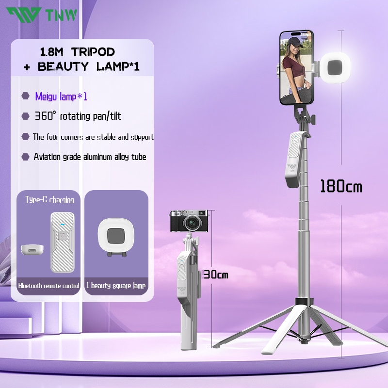 TNW S30 Selfie Stick Tripod 3 in 1 Quadrapod Wireless Selfie Stick ...
